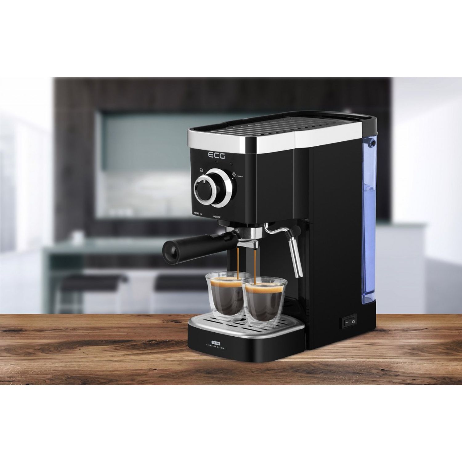 ECG - Espressor manual ECG ESP 20301 Negru, 1450 W,1.25 L, dispozitiv ...
