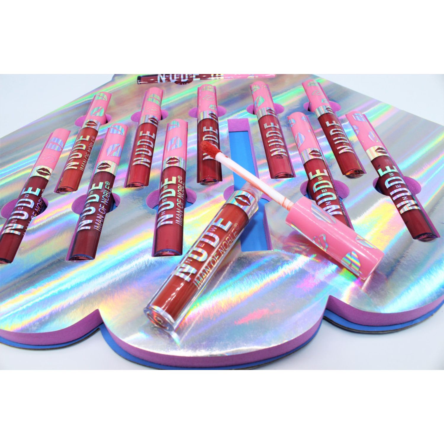 Iman Of Noble - Set 12 rujuri de buze, Iman Of Noble, Nude Matte Lip ...