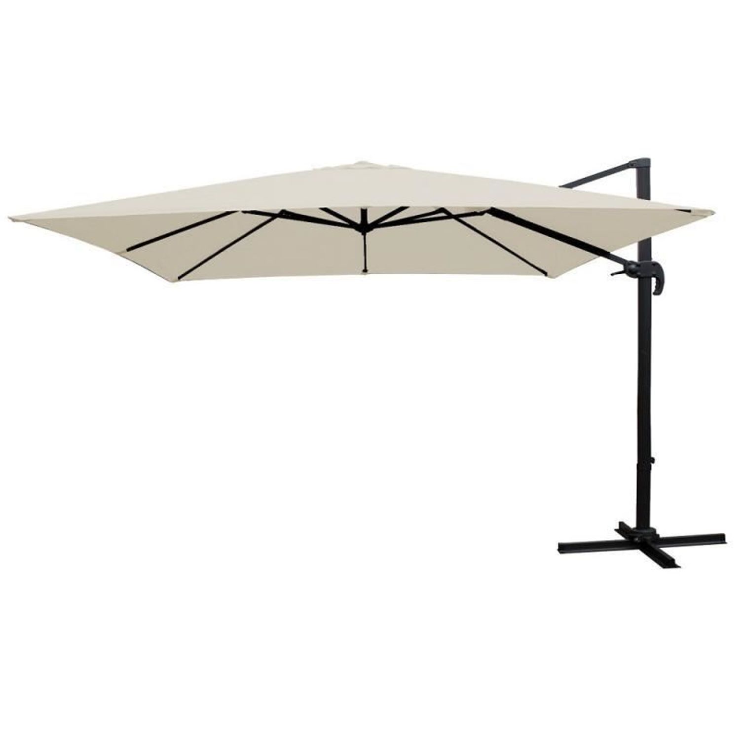 GardenLine - Umbrela gradina/terasa, patrata, cu articulatie, crem ...