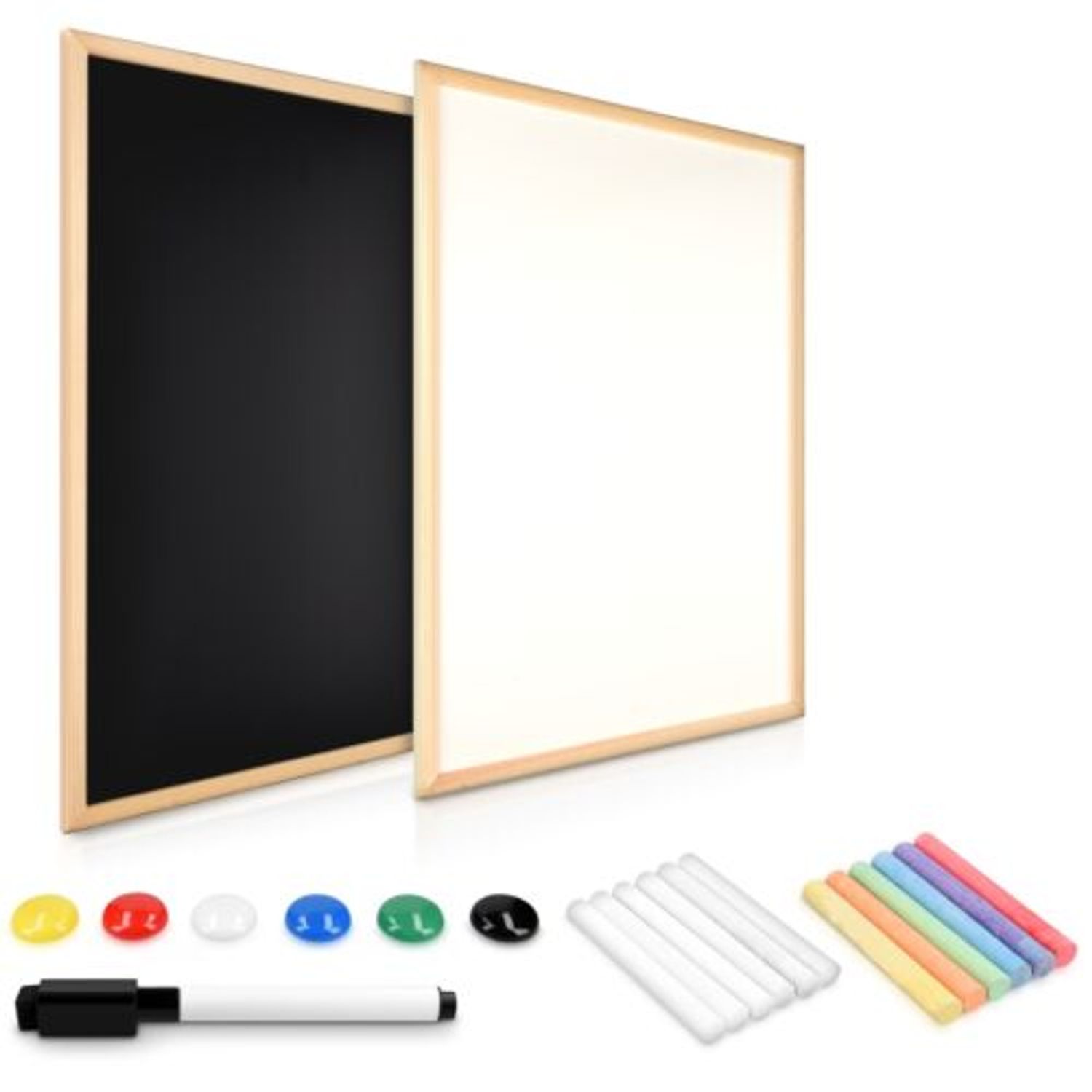 Navaris - Tabla magnetica combinata cu creta Navaris, 60 x 40 cm, 46082 ...