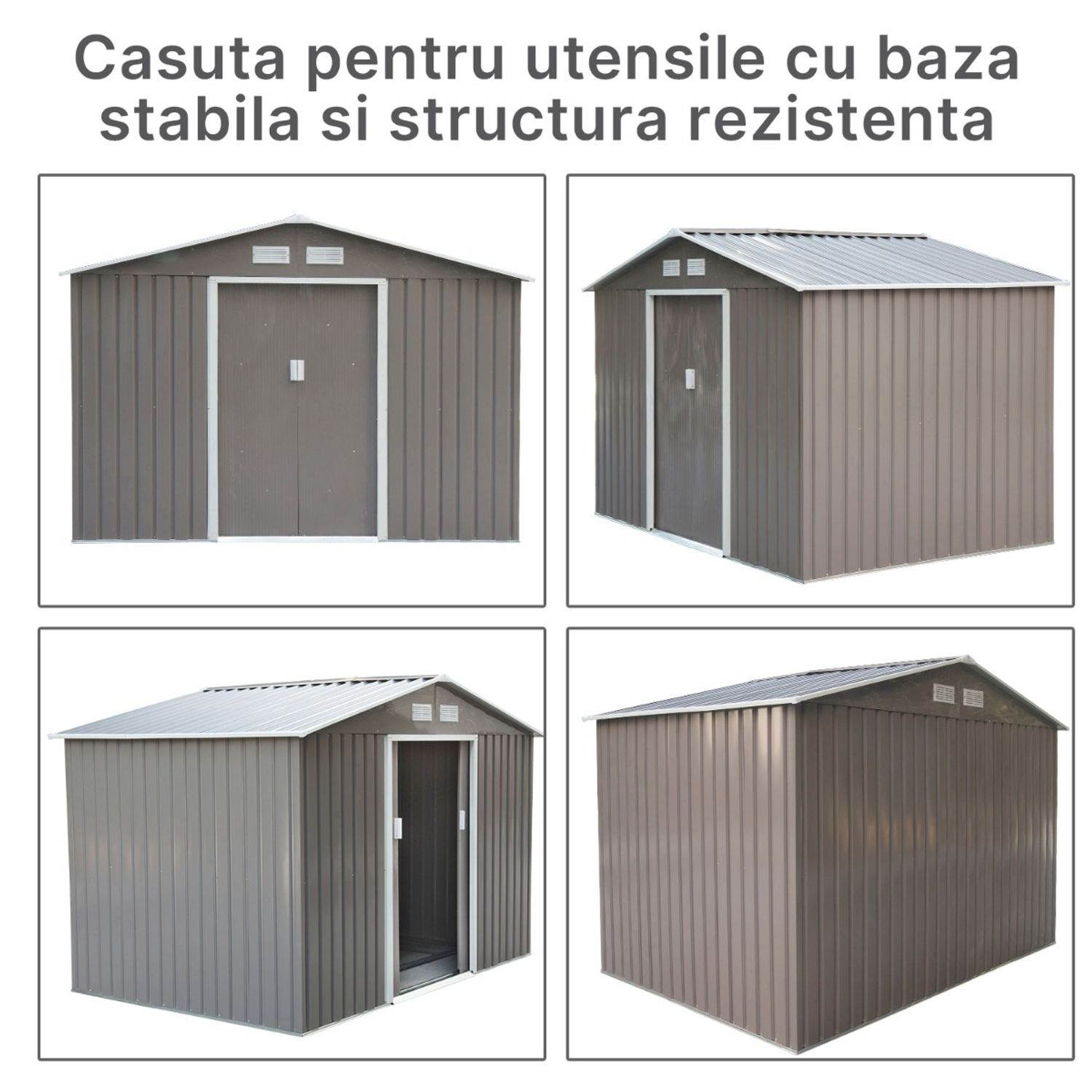 Outsunny - Outsunny magazie scule si unelte, din fier 277x191x192 cm ...