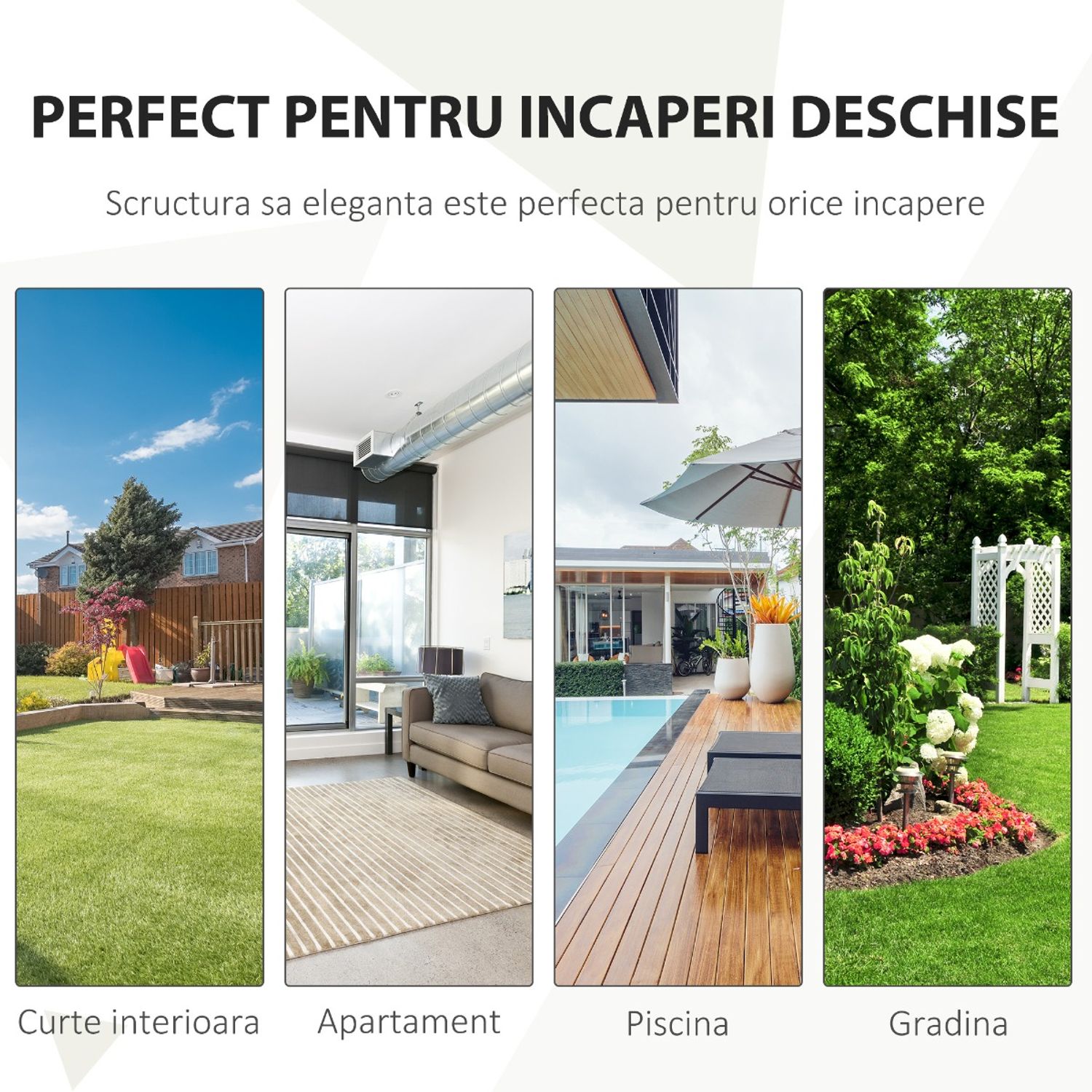 Outsunny - Outsunny Pat de Plaja Scoica cu Suport Picioare si Cort ...