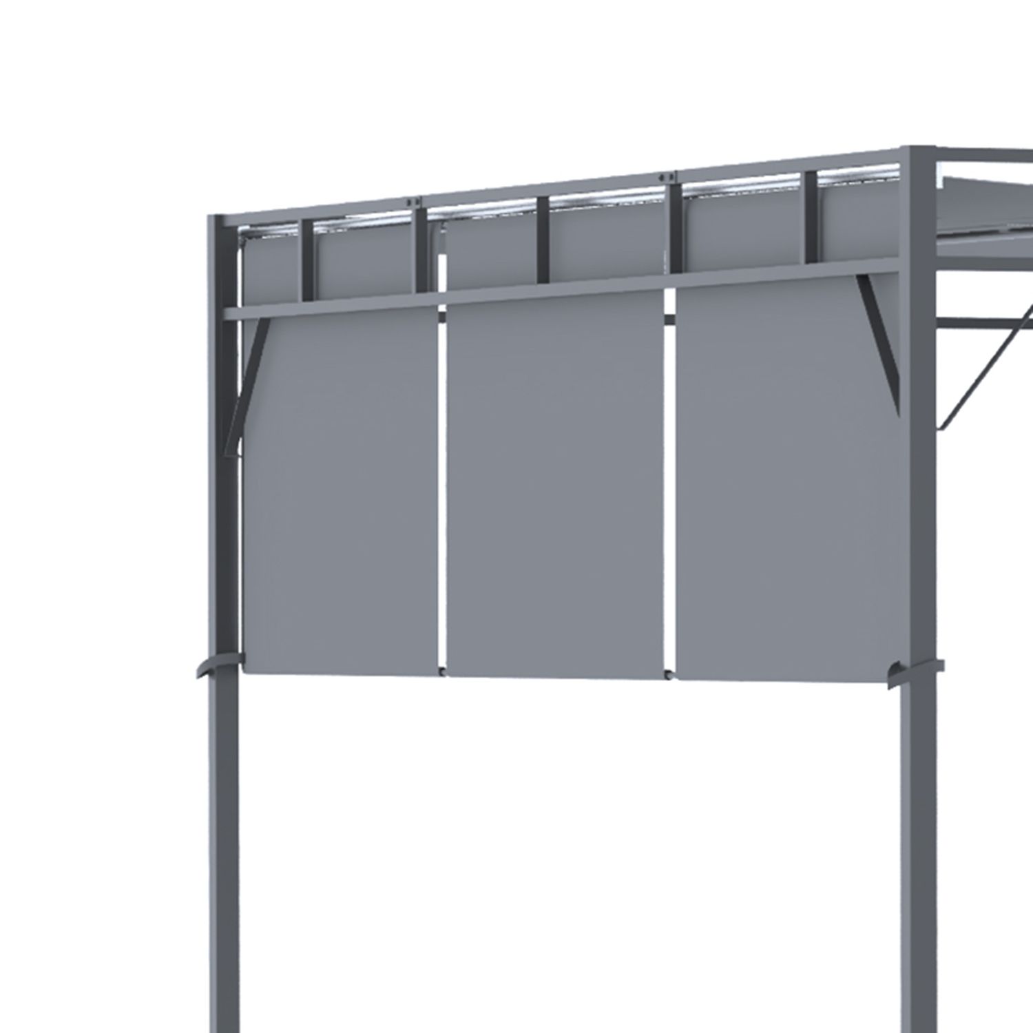 Outsunny - Outsunny Foisor Pergola 3x3 m din Otel cu Acoperis Glisant ...