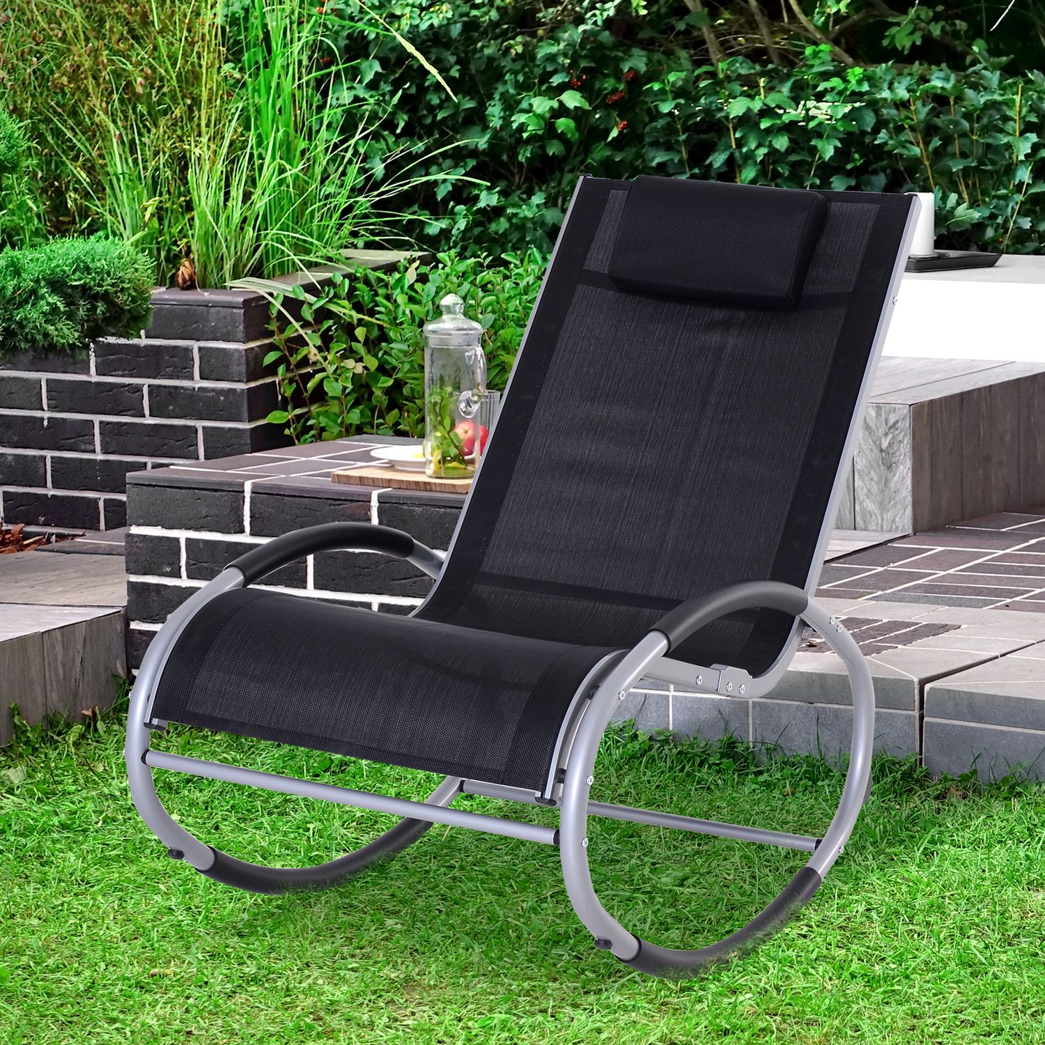Outsunny - Outsunny Scaun Balansoar de Gradina Impermeabil in Aluminiu ...
