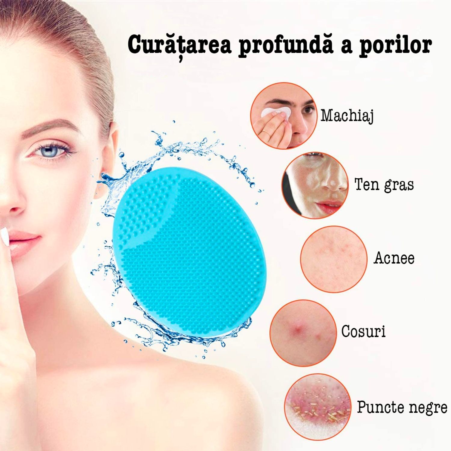 Quasar & Co. - Set de baie 5 piese, Quasar & Co.®, 1 x perie corp, 1 x ...