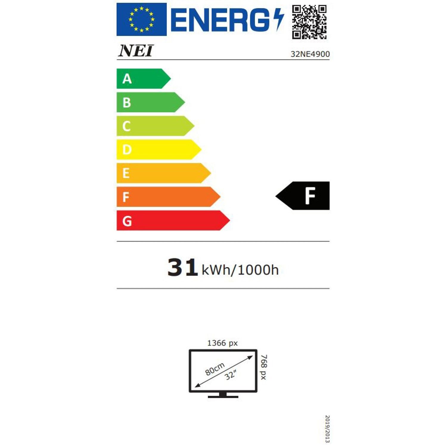 NEI - Televizor LED Nei 32NE4900, 80 cm, Smart, HD, Clasa F Televizor ...