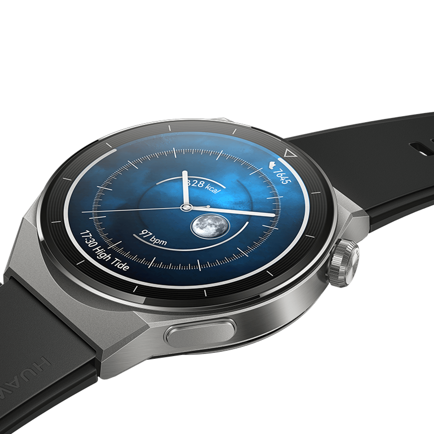 Huawei - Ceas smartwatch Huawei Watch GT 3 PRO, Fluoroelastomer Strap, Black Smartwatch Huawei ...