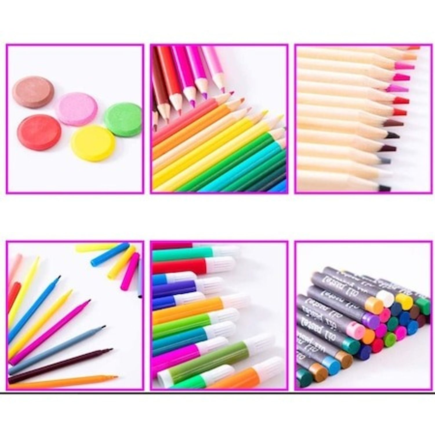 OEM - Set desen si pictura, 258 piese, creioane colorate, carioci ...