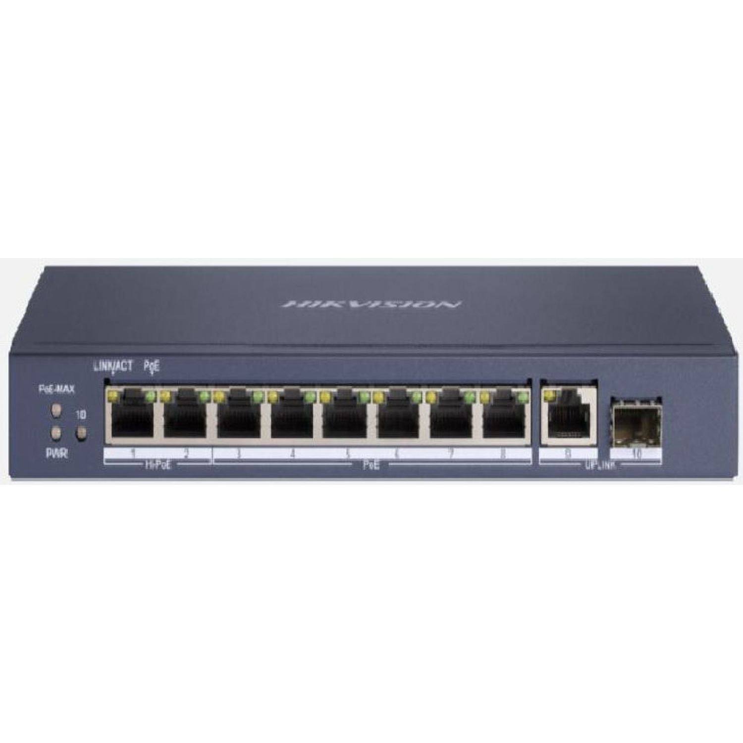Hikvision - Switch Hikvision DS-3E0510HP-E, Gigabit, 8 porturi, PoE ...