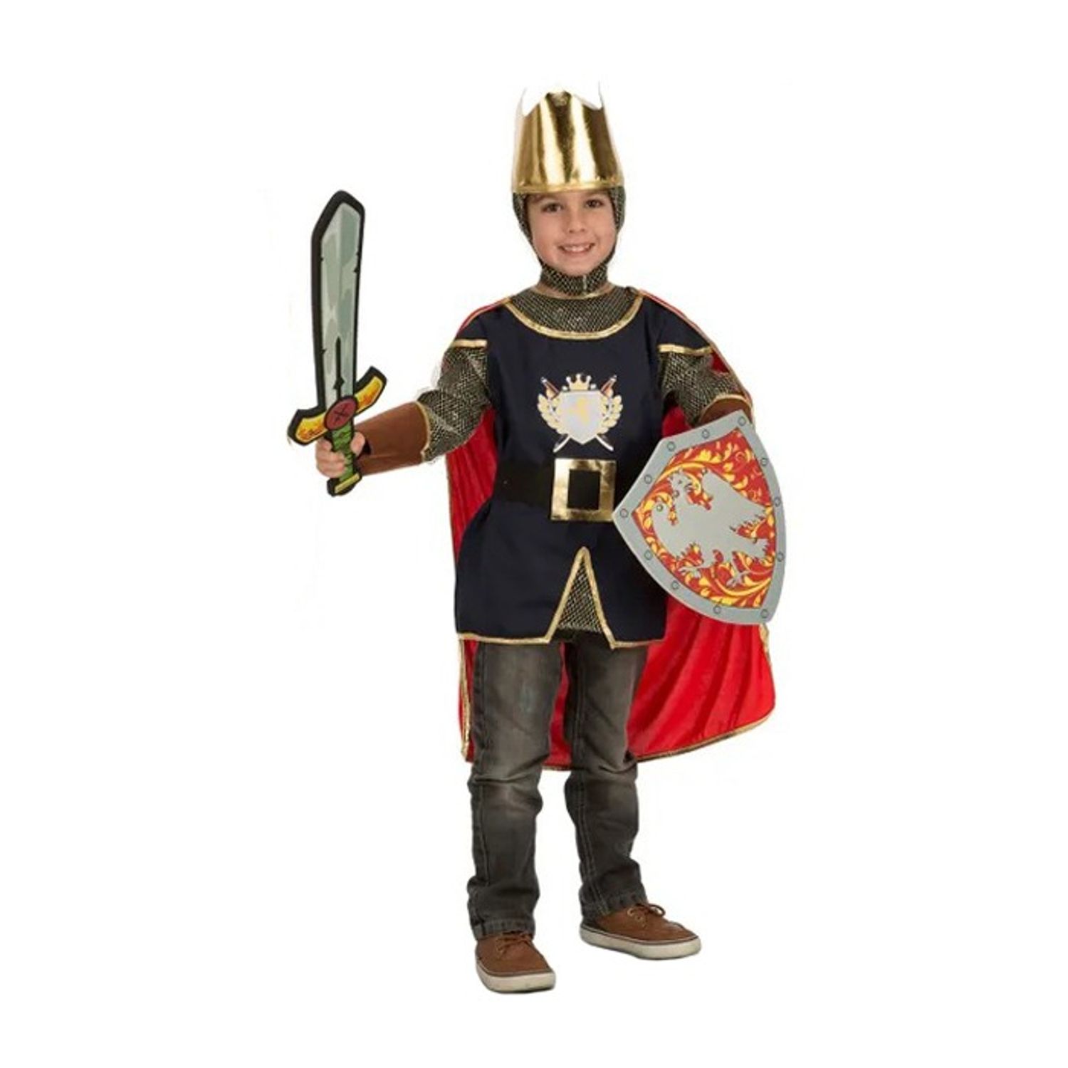 KidMania - Costum cavaler medieval cu accesorii pentru baieti 120-130 ...