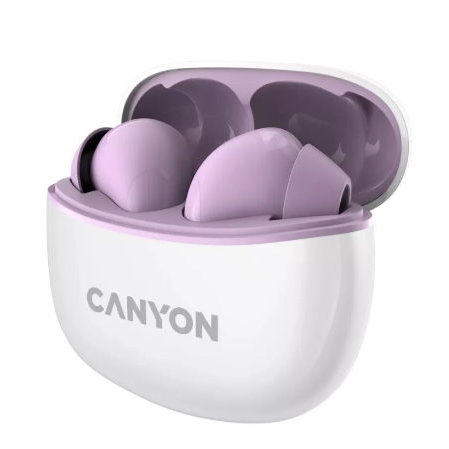 Canyon - Casti True Wireless Canyon TWS-5, Bluetooth, In-Ear, Microfon (Violet) - elefant.ro