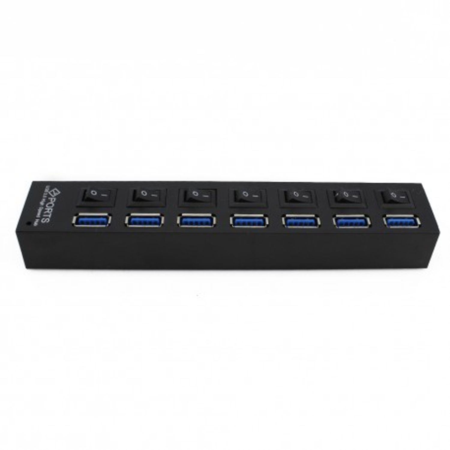Techstar - USB Hub Techstar® HB6, 3.0 High Speed, 7 Port USB 3.0, Buton ...