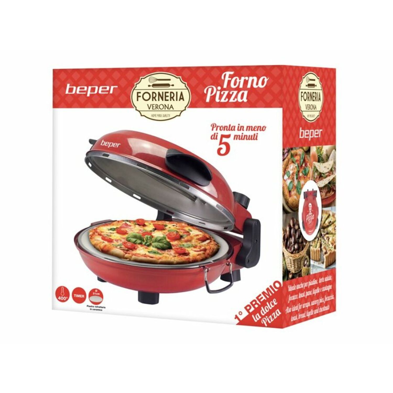 Beper - Beper P101CUD300 Aparat electric pentru preparat pizza - elefant.ro
