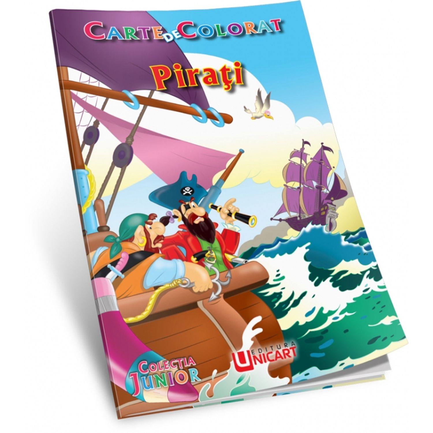 Unicart - Carte de colorat pirati b5 - elefant.ro
