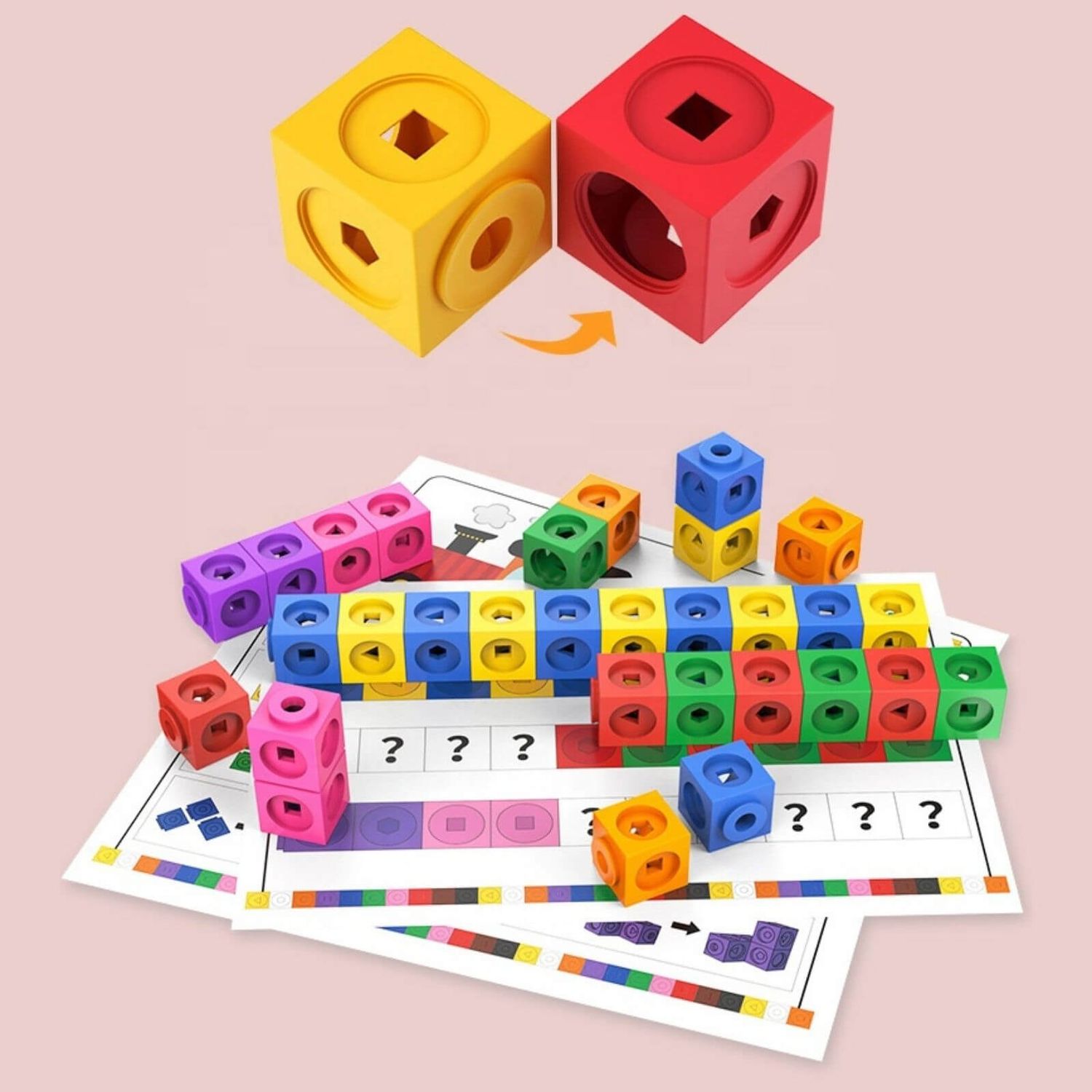 Onshine - Set MathLink cuburi interconectabile, constructii 3D, Stem - elefant.ro