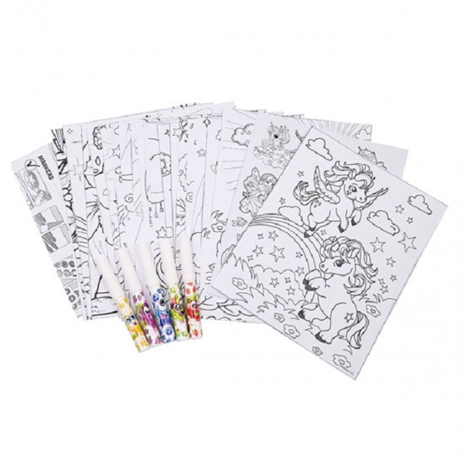 Scentos - Set pentru creatie cu markere, planse de colorat si ...