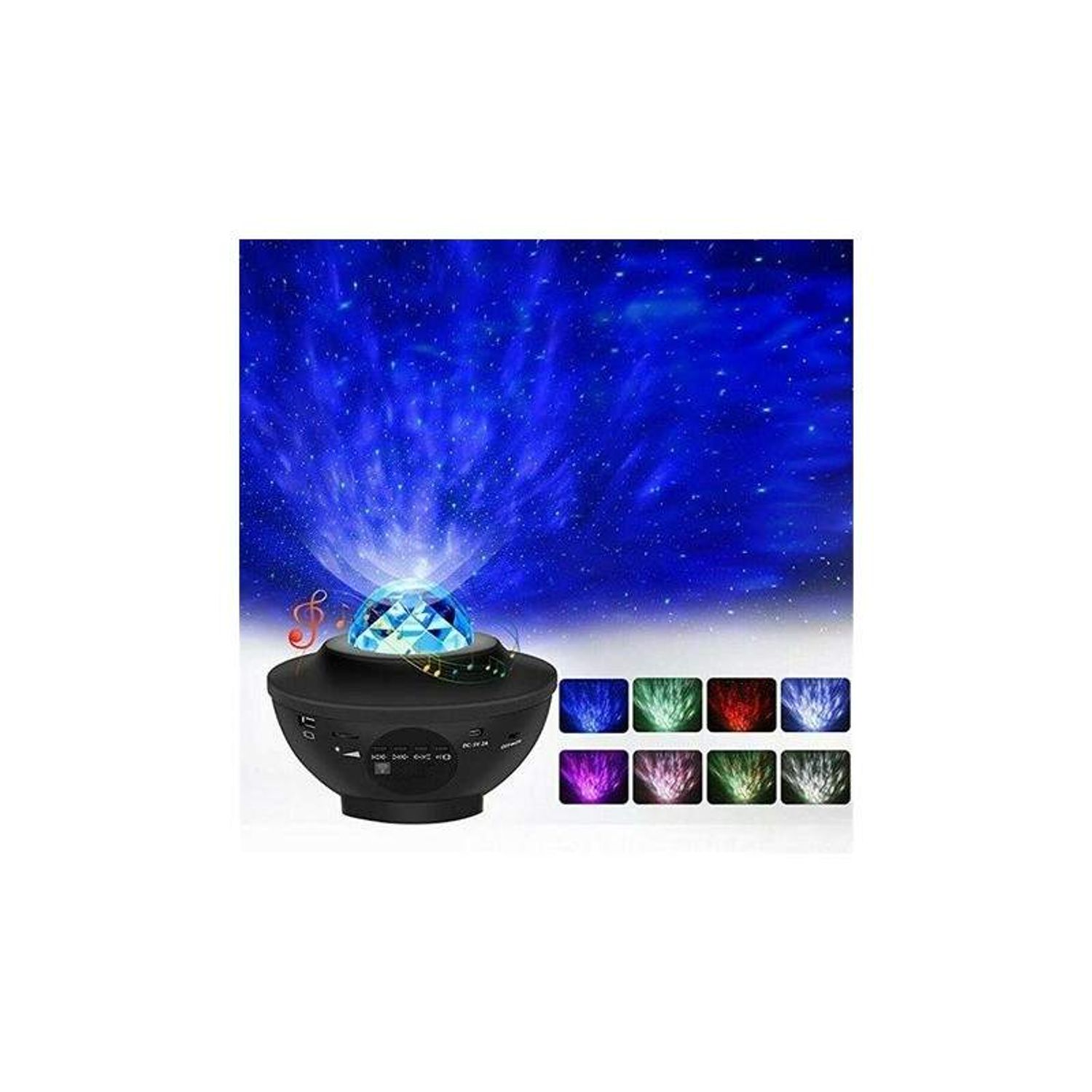 SIKS - Proiector Disco SIKS Cu Lumini LED Multicolore, Proiectie Stele, Telecomanda, USB ...