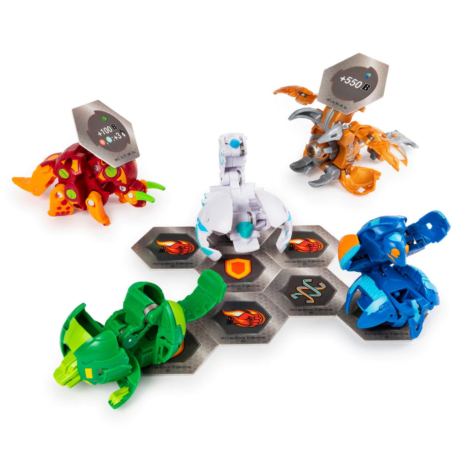 Bakugan - Set Bakugan Battle Pack - Aurelus Cloptor si Pyrus Trhyno, cu ...