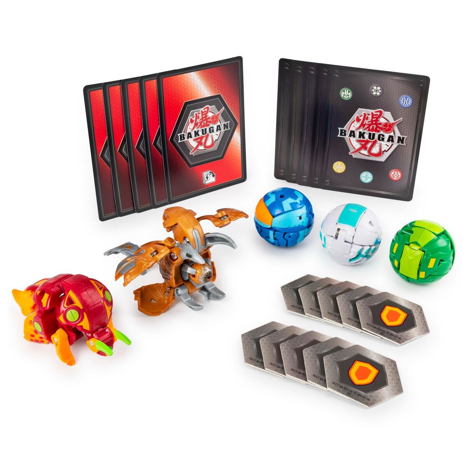 Bakugan - Set Bakugan Battle Pack - Aurelus Cloptor si Pyrus Trhyno, cu ...