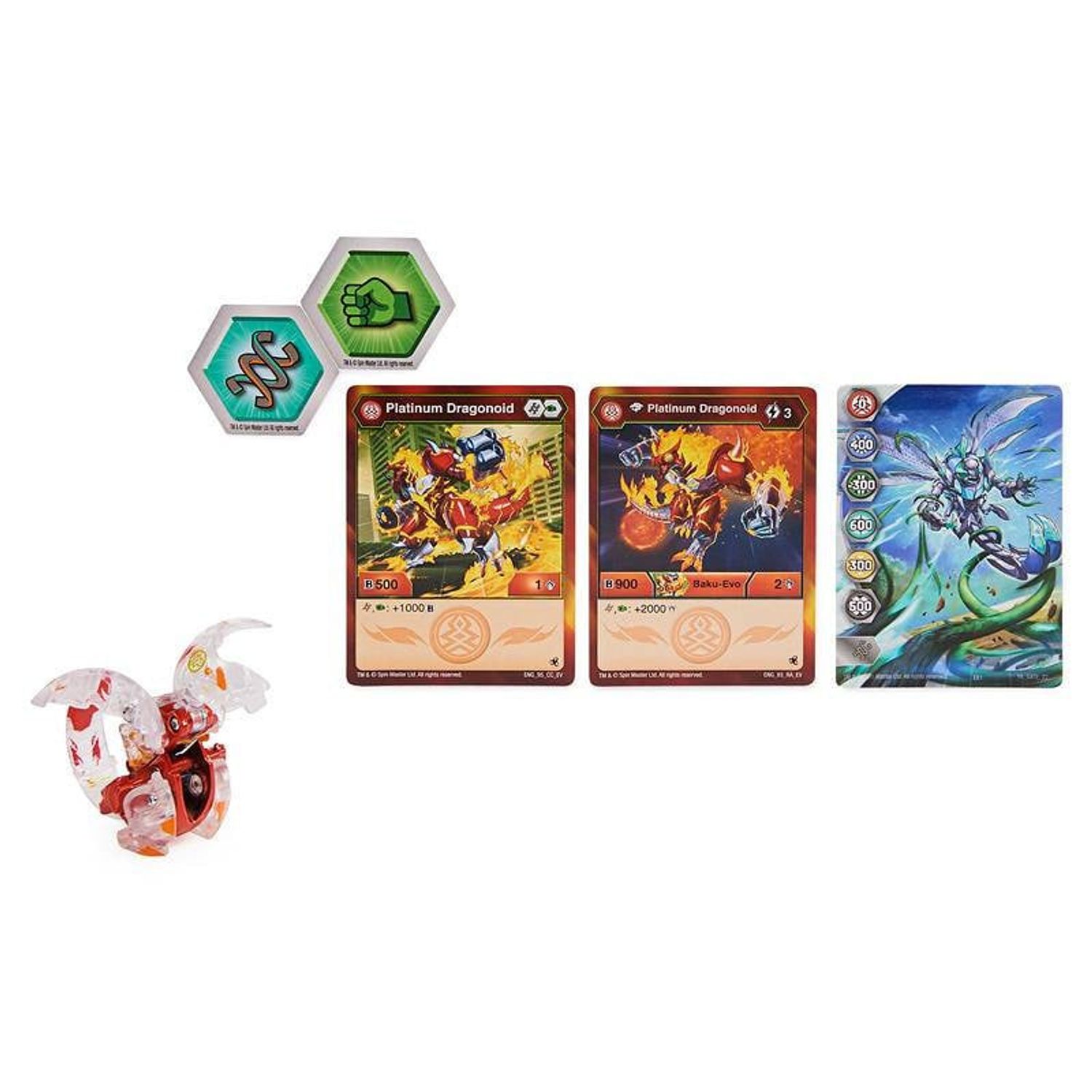 Bakugan - Figurina Bakugan Evolutions Platinum Series, Dragonoid, Rosu ...